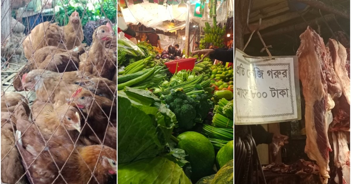 মাছ ও সবজি স্থিতিশীল, বেড়েছে সব ধরনের মাংস-ডিমের দাম